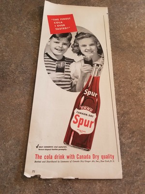1943 Vintage Print Ad Canada Dry Spur Cola Drink | eBay