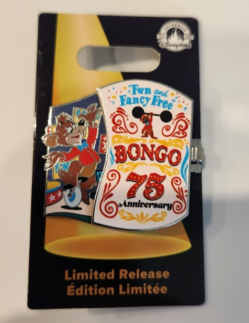 BONGO THE BEAR Fun and Fancy Free 75th Anniversary Pin Disney Hinged LR ...