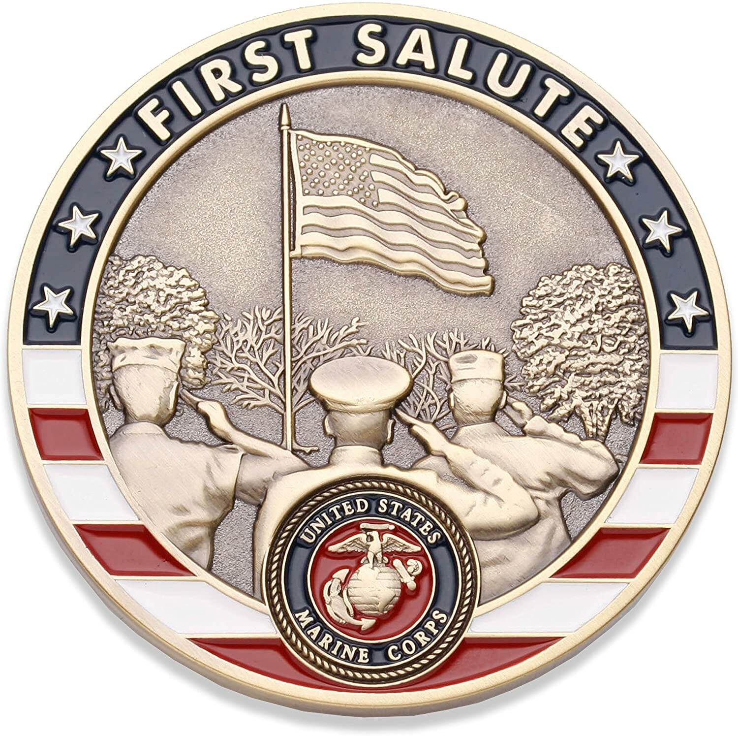 Marine Corps First Salute Challenge Coin USMC | eBay