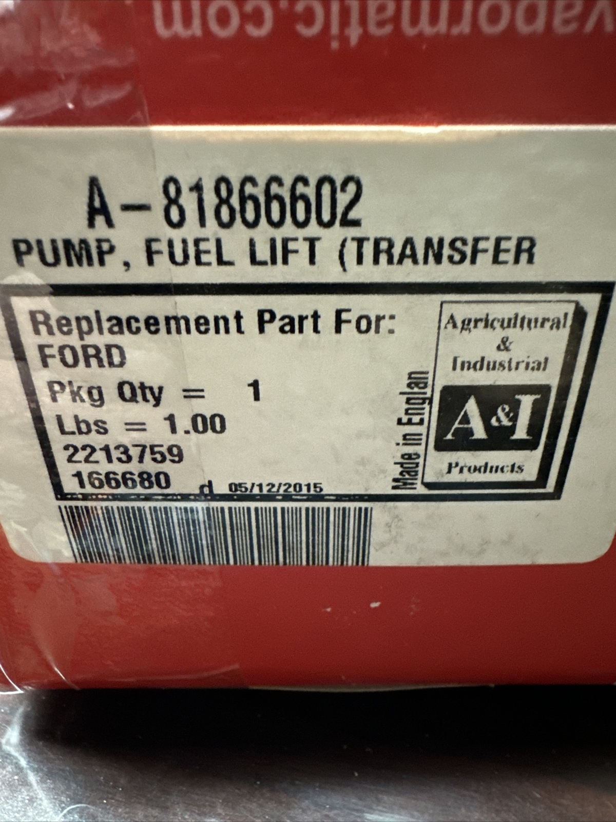 Fuel Filter Head/Primer Pump - Fits Ford - F1NN9A384AA - Replaces ...