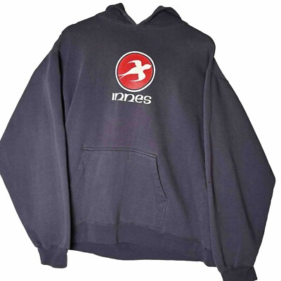 Innes Skate Hoodie Large Navy Pullover Skateboarding Sweater Vintage ...