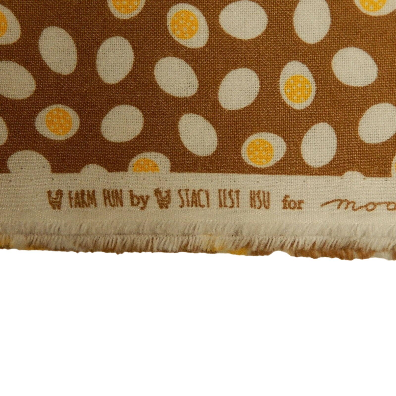 Moda Farm Fun Chocolate Egg Toss by Stacy Iest Hsu 20537 One Yard | eBay