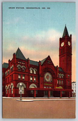 c1940s Union Station Indianapolis IN Vintage Indiana Postcard | eBay