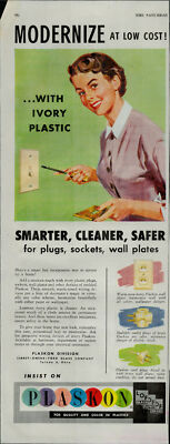 1952 Plaskon Wall Plates Plugs Sockets Vintage Print Ad 2079 | eBay