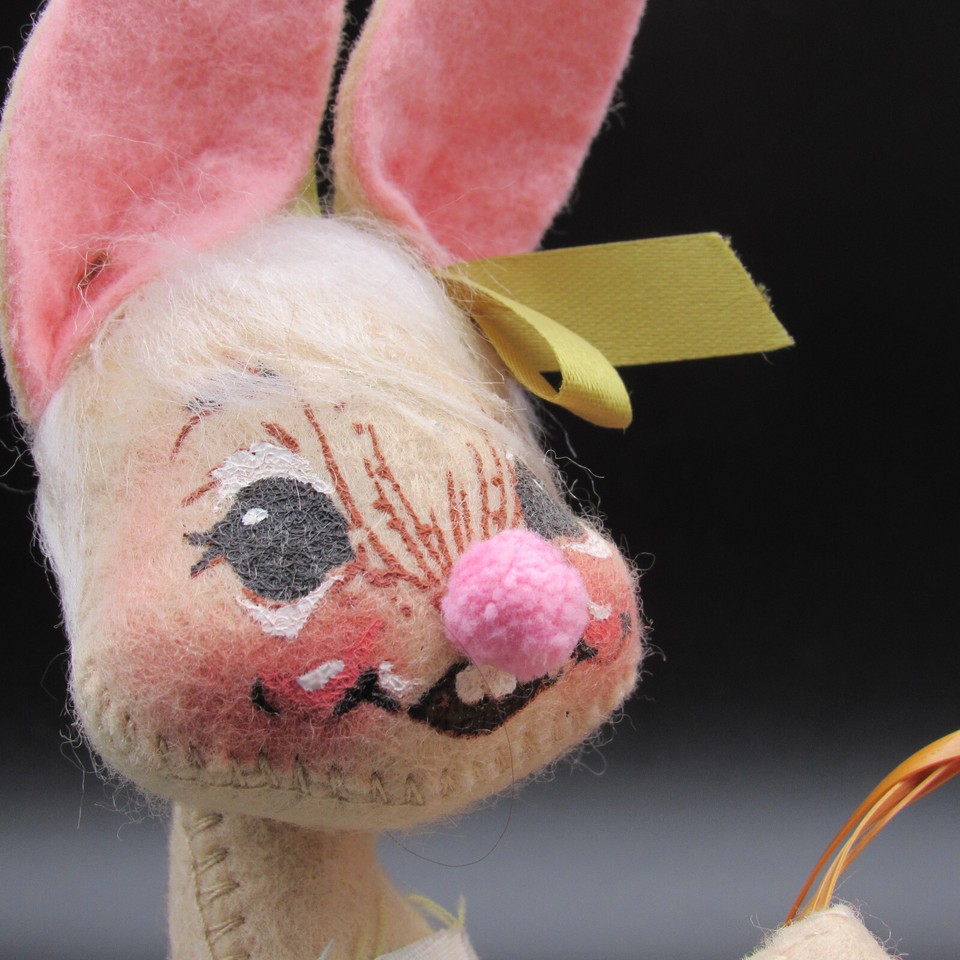 Annalee Dolls Easter Parade Couple, Vintage 1971, Foam Eggs & Basket, 2 ...