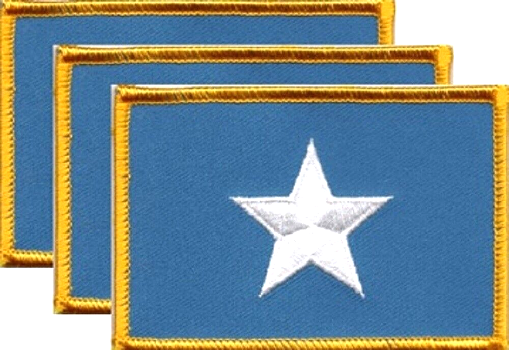 3 SOMALIA FLAG EMBROIDERED PATCHES - IRON-ON - NEW 2.5 x 3.5" FREE SHIP | eBay