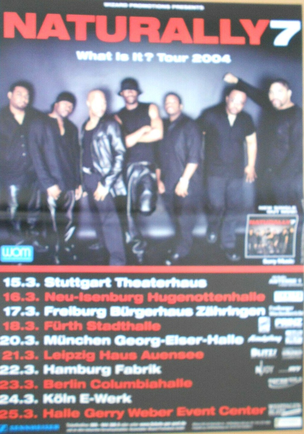 NATURALLY 7 2004 TOUR -- orig. Concert Poster - Konzert Plakat - DIN A1 ...