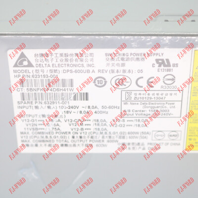 One NEW Delta DPS-600UB A 623193-001 632911-001 Power Supply 600W ship ...