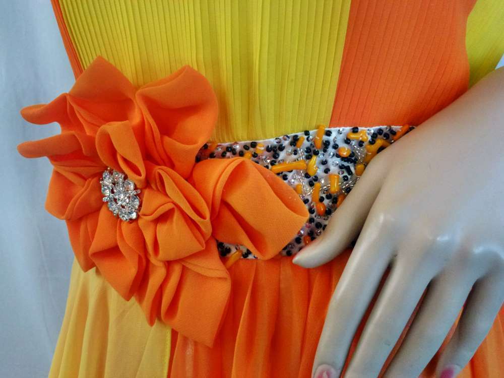 Yellow Orange Color Dress