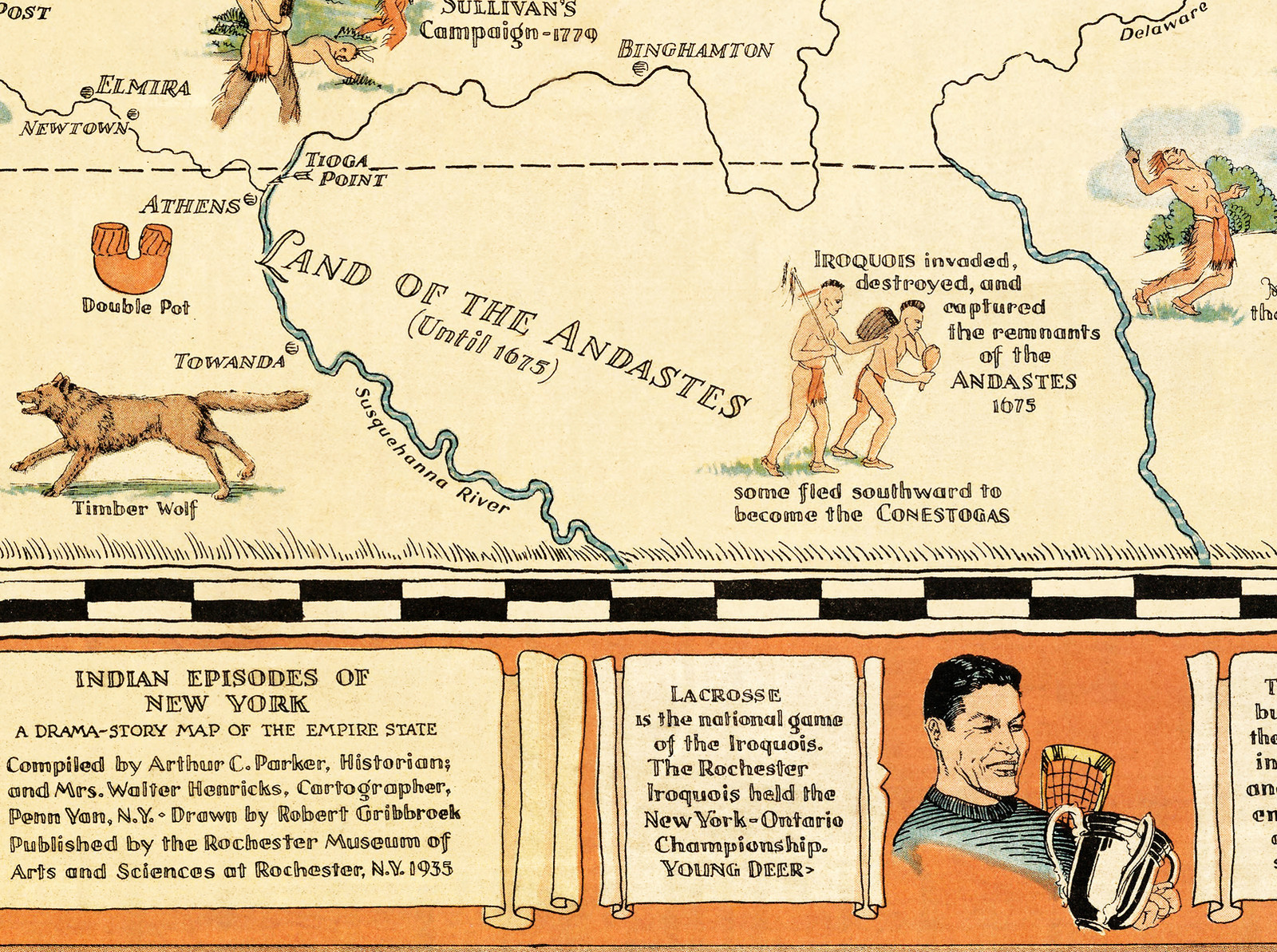 Early Map Indian episodes New York State Hodenosaunee Native American ...