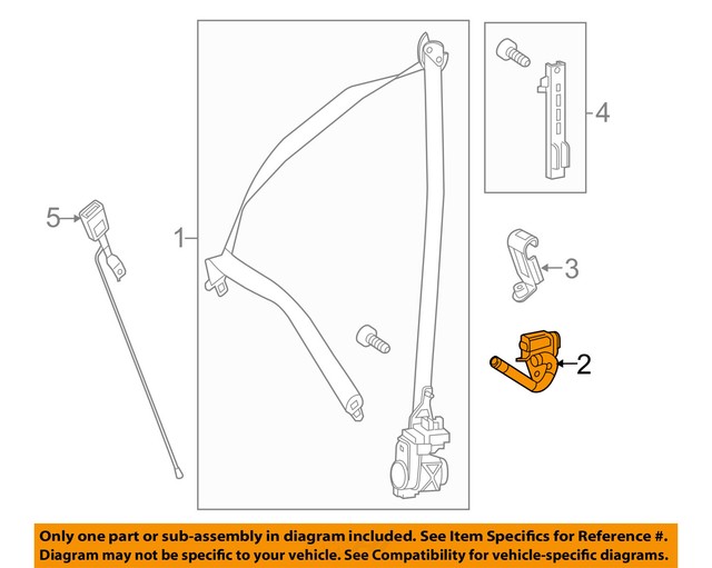 Mercedes MERCEDES-BENZ OEM 12-15 ML350 Front Seat Belt-Fitting Left ...