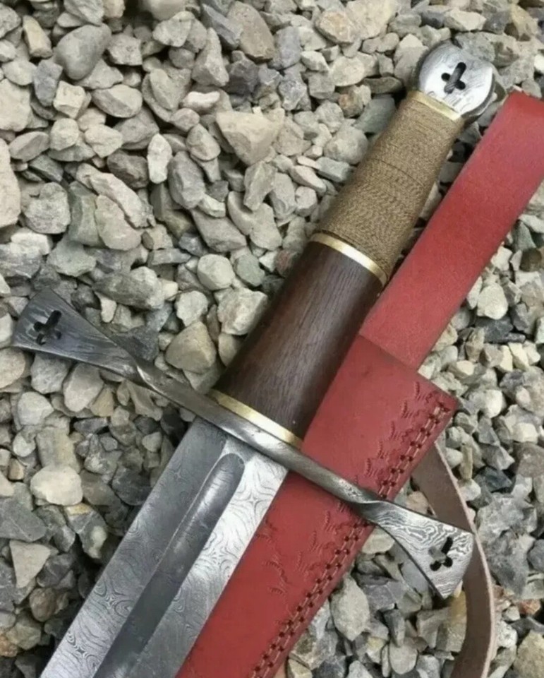 Cross Christian Sword Handmade Damascus Steel Viking Sword | eBay