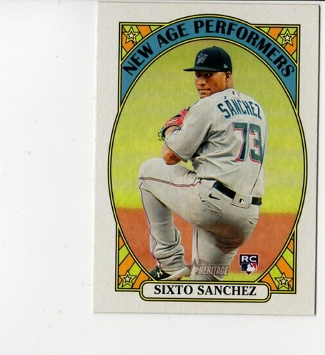 2021 Topps Heritage Sixto Sanchez RC #NAP-21 New Age Performers Miami ...