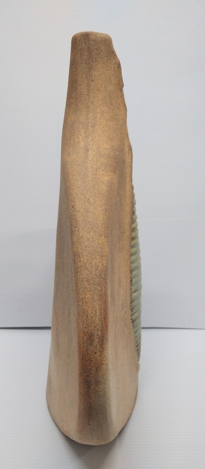 Vintage Large MCM Alka Malta Brown, Light Green Maltese Textured Vase ...