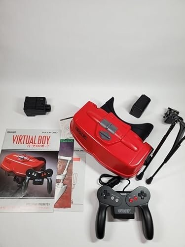 Nintendo Virtual Boy Video Game Console System Red Stand Boxed ...