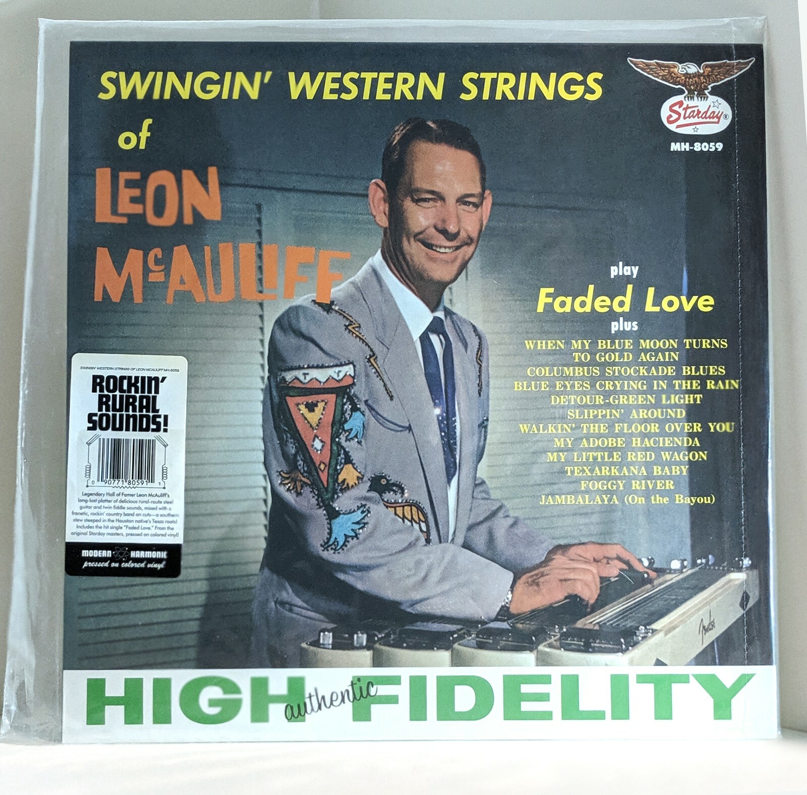 Leon McAuliffe ‎Swingin' Western Strings of BLUE COLOR VINYL LP Sealed ...