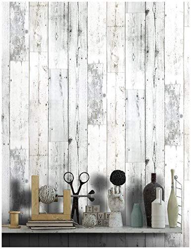 Self Adhesive Decorative Shiplap Wood Wall Paper Shelf Liner Kitchen | eBay