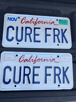California CURE FRK License Plates The Cure Freak Band Collectable ...