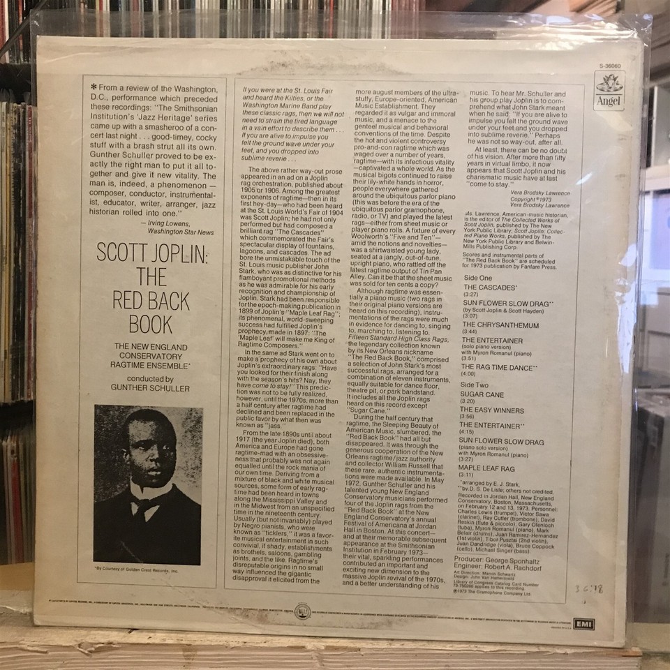 [JAZZ]~EXC LP~SCOTT JOPLIN~NEW ENGLAND CONSERVATORY RAGTIME~The Red ...
