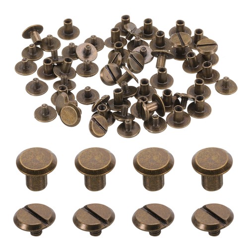 30set M4 x 6mm Chicago Screw, Metal Stud Screw Rivets for Leather ...