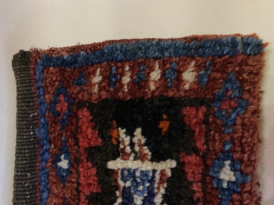 Antique kurdish Hand Knotted Medallion Design double sided Bag Rug ...