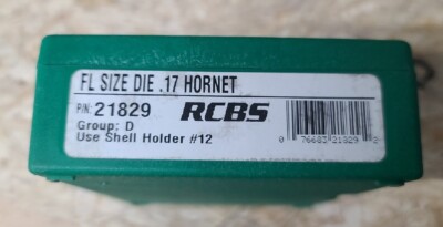 NEW RCBS FL FULL LENGTH SIZE DIE 17 HORNET #21829 GROUP D RELOADING DIE ...