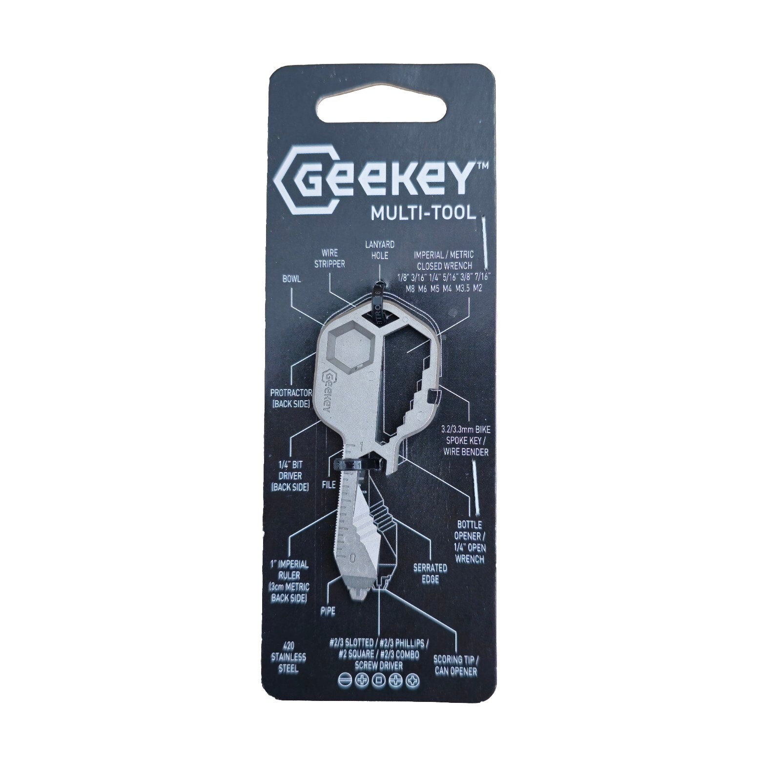 Geekey Multi-tool, THE Original Stainless Steel Key shaped EDC Tool ...
