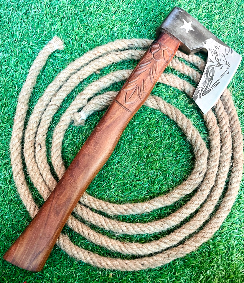Hatchets CUSTOM Handmade Carbon Steel Viking TOMAHAWK AXE, BEARDED ...
