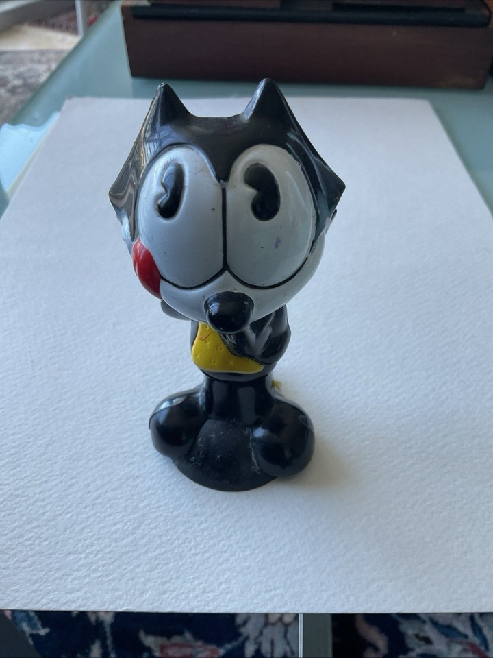 Felix the Cat Black Cat Statue Figurine Action Figure Vintage Toy Rare ...
