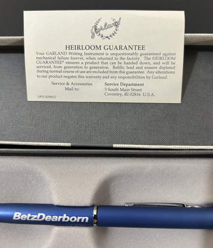 Vintage Garland Pen w/box (A2): BetzDearborn: Bubble Top Blue & Green ...