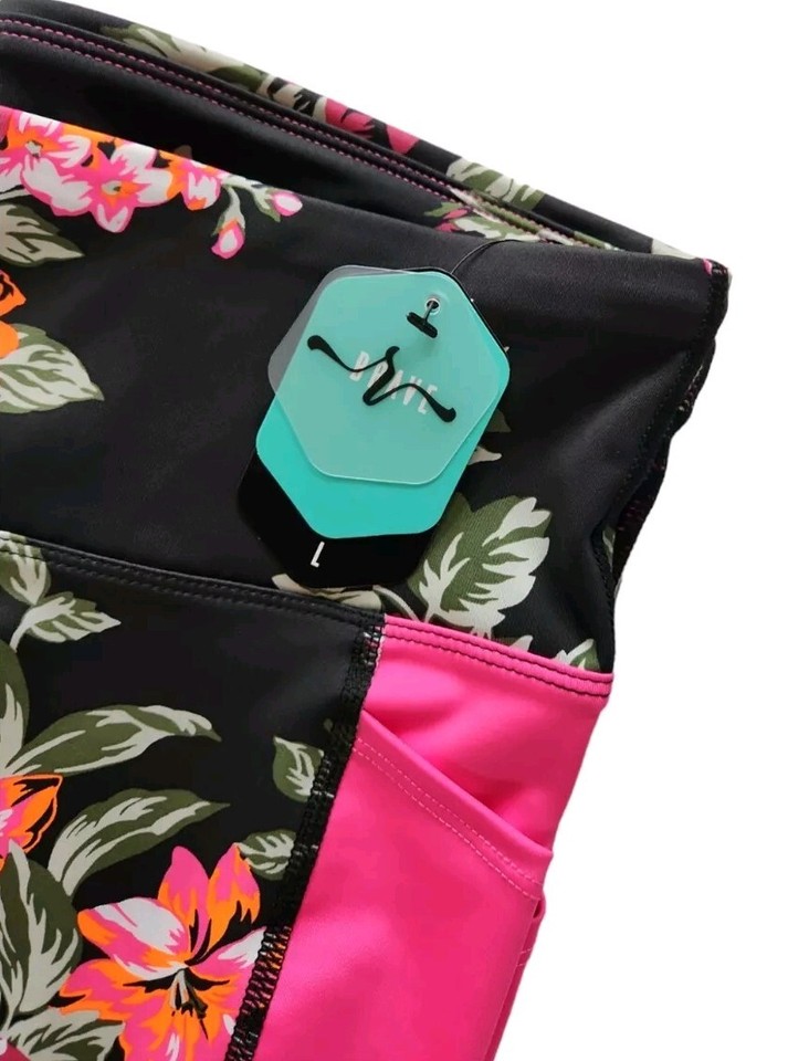 Lularoe Floral Large Brave Fitness Legging RISE L Workout Pants New! | eBay