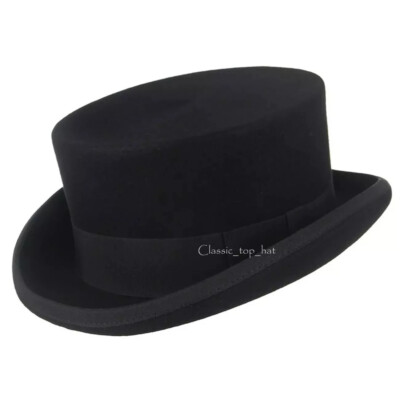 Wool Felt Coachman Top Hat Steampunk Tophat Topper Tuxedo Victorian ...