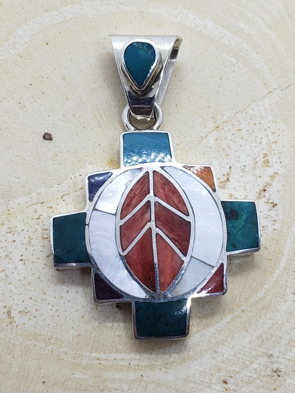 Peruvian Silver Jewelry - Inca Jewelry Pendant Inca leaf design | eBay