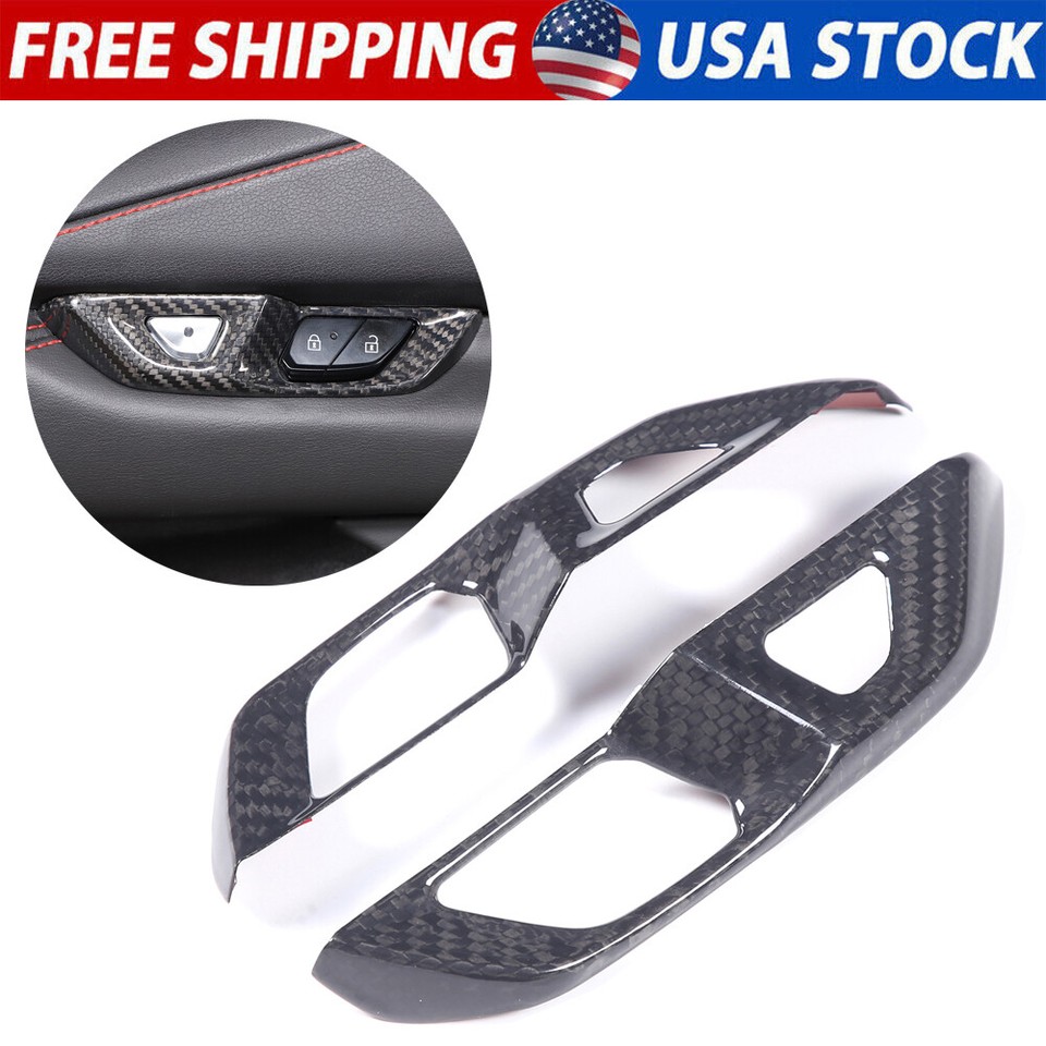 Real Carbon Fiber Interior Central Control Cover Kit Trim For C8 ...