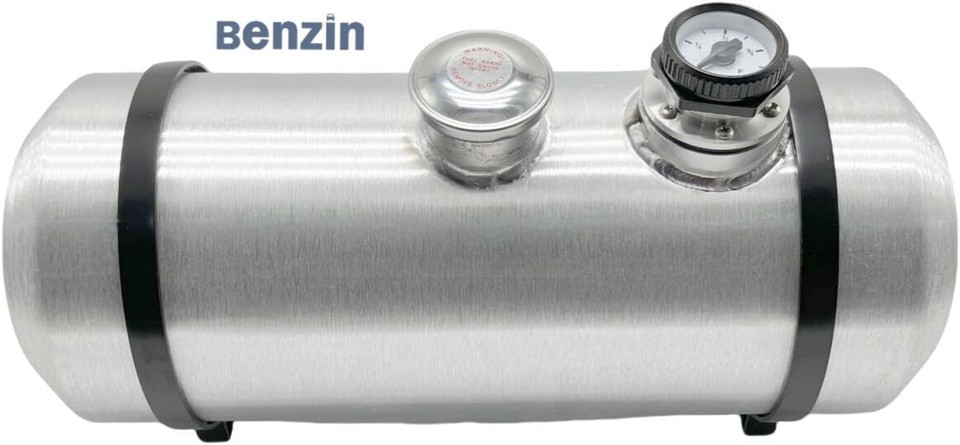8x20 4 Gallons 3/8 NPT Spun Aluminum Center Fill Gas Tank Fuel Tank ...
