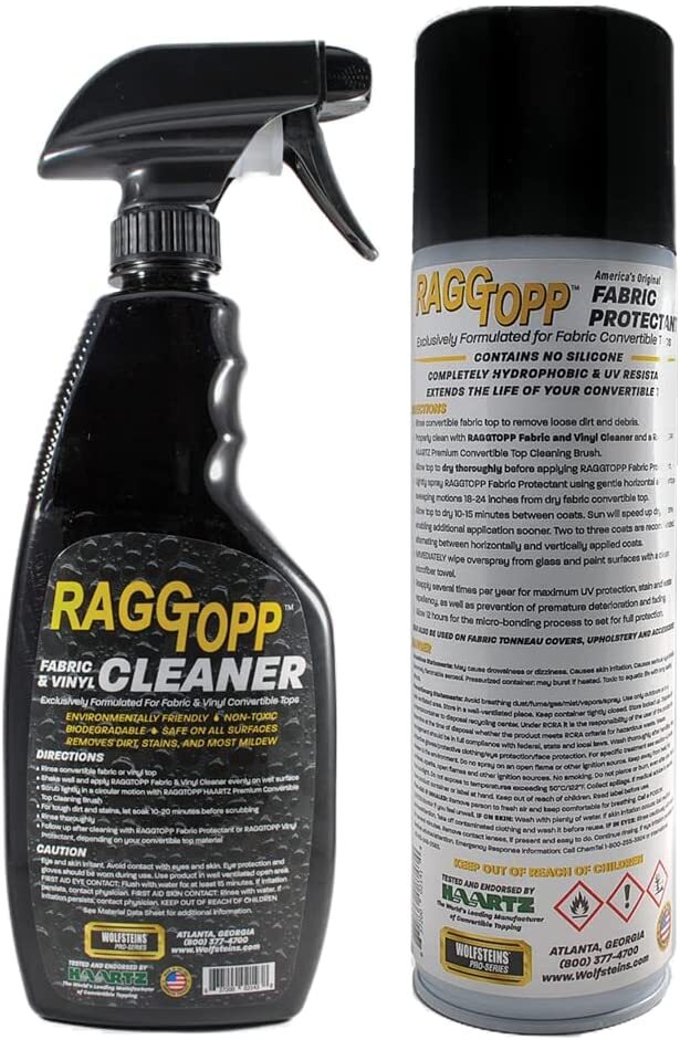 RAGGTOPP Fabric Convertible Top Cleaner & Protectant Kit with Brush ...