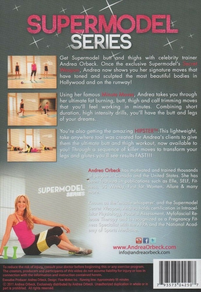 SUPERMODEL SERIES BUTT AND THIGHS DVD WITH BAND ANDREA ORBECK WORKOUT ...