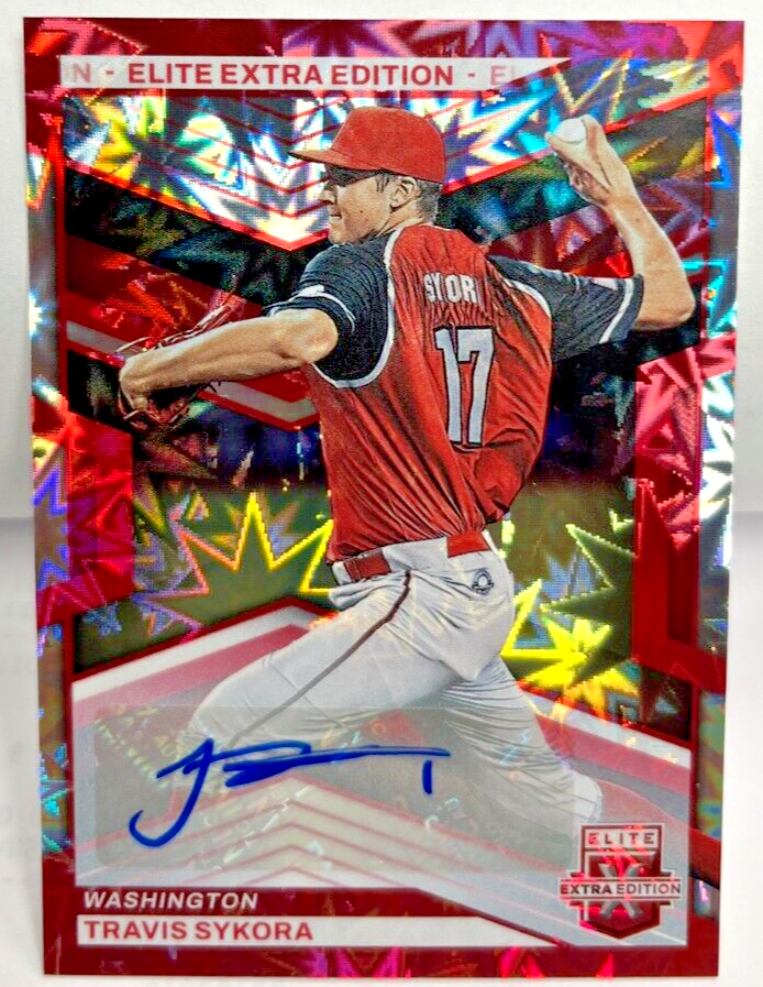 Travis Sykora 2023 Panini Elite Extra Edition RED FOTL Autograph Auto ...