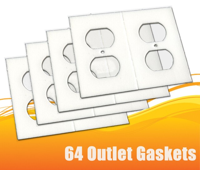 64 Pack Wall Plates Electrical Outlet Gasket Covers Draft Stopper Foam ...