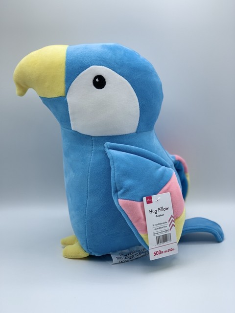 Daiso PARAKEET Super Soft Hug Pillow Plush Stuffed Toy (18" Blue) - *US ...