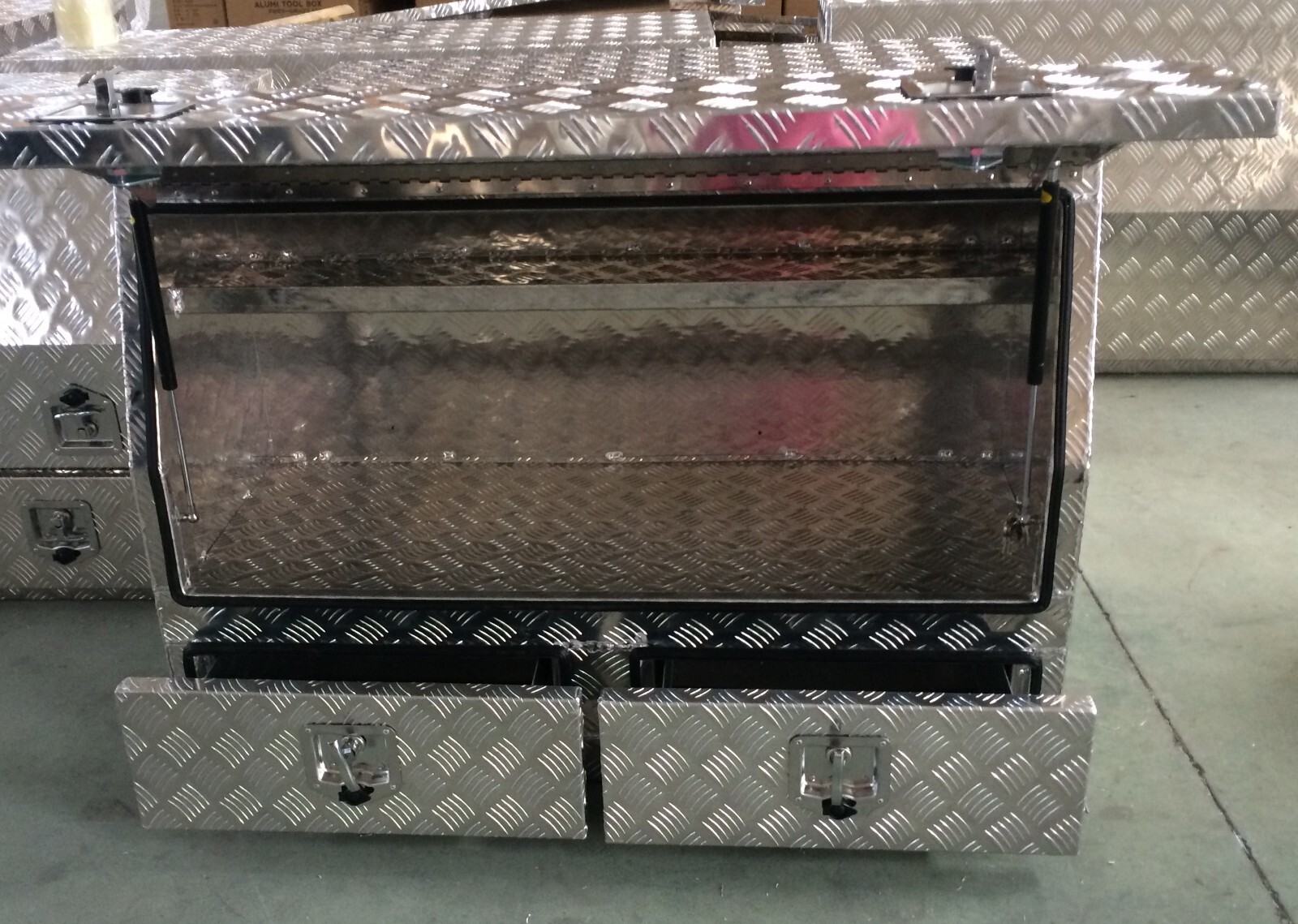 New Alloy Truck Storage box with 2 Drawers Alloy tool box truck, van ...