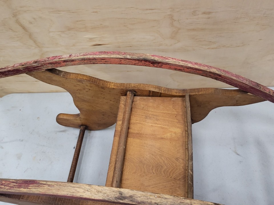 Child's Primitive 1912 Antique Shoo Fly Wood Rocking Horse with ...