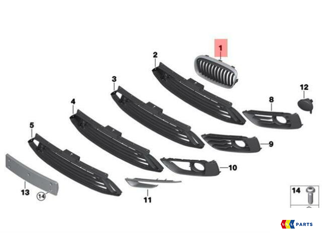 51137379612 Grille Front Right BMW 2 Series F45 F46 for sale online | eBay