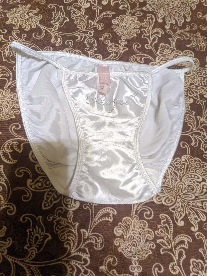 Vintage Victoria's Secret Satin Second Skin String Bikini Panties Size Medium | eBay