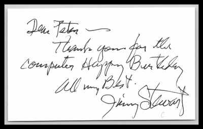 Jimmy Stewart - Actor - 3x5 Card - Signed | Autograph (c) | eBay