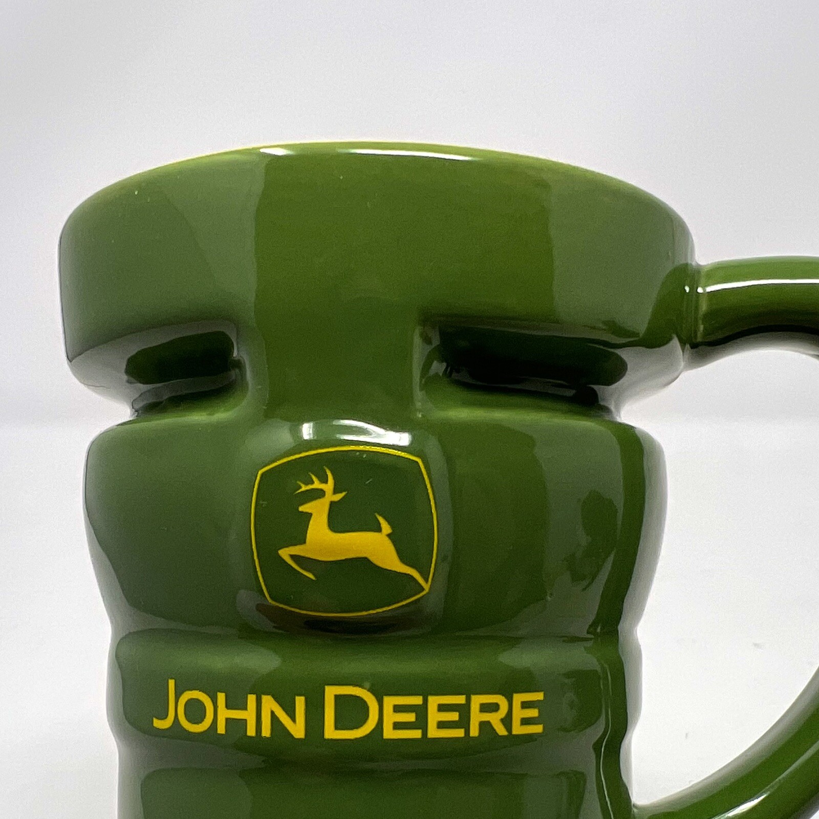 John Deere 12 oz Coffee Travel Mug Green & Yellow - **** Missing Lid ...
