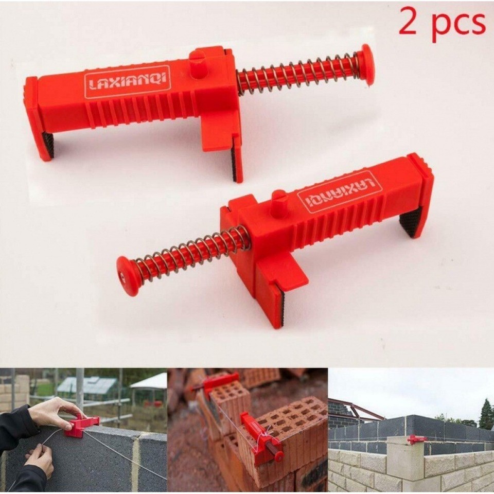 2/4x Brick Liner Clamps Bricklaying Tool Building Fixer Line Runner ...
