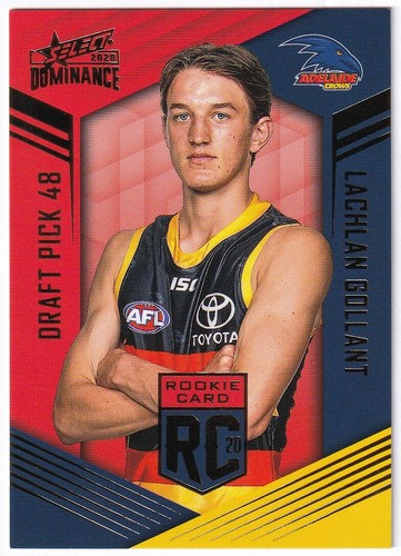2020 SELECT DOMINANCE '2020 ROOKIE' RC48 LACHLAN GOLLANT ADELAIDE CROWS ...