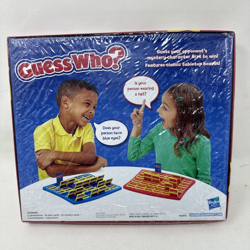 Guess Who? Classic Guessing Game 2018 Hasbro Gaming 2 Player Game NEW ...