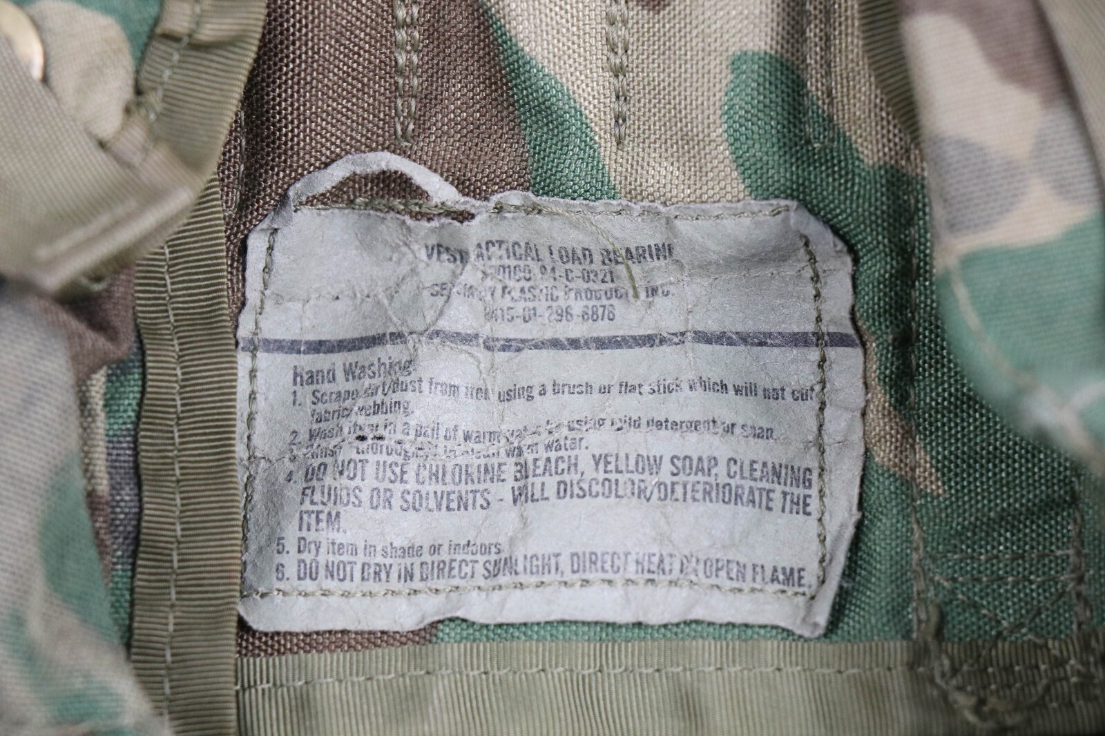 US Military Enhanced Tactical Load Bearing Vest w Pouches Woodland M81 ...